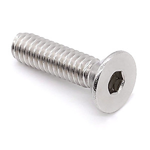 Glvaner 10-24 x 1/2" (60 pcs) Flat Head Socket Cap Screws Bolts, 304 Stainless Steel 18/8, Countersunk Head Socket Cap Screws, Allen Hex Drive, Full Thread