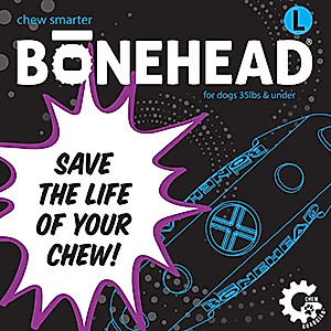 Himalayan Dog Chew Bonehead Large Dog Chew Holder, Secures Chews for Dogs, Chew Smarter and Longer, Stimulate Your Dog, Holds Yak Chews with Screw-in Fastener, 1 Dog Toy