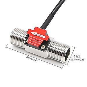 High Performances DN15 Meter Water Meter 1-25L/min Water Liquid Flowmeter For Water Heater