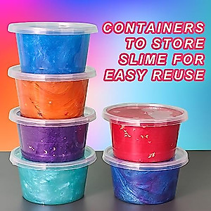 3LB 48 Pcs Planets Galaxy Slime Kit, DIY Slime Making Kit for Boys and Girls, 8 Pack Galaxy Slime Balls, Glow in The Dark, Model Solar System, Crafting Supplies, Best Gift for Kids