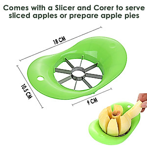 Apple Peeler, Pear Peeler with 8 Wedges Apple Slicer and Corer, Stainless Steel Blades Apple Cutter