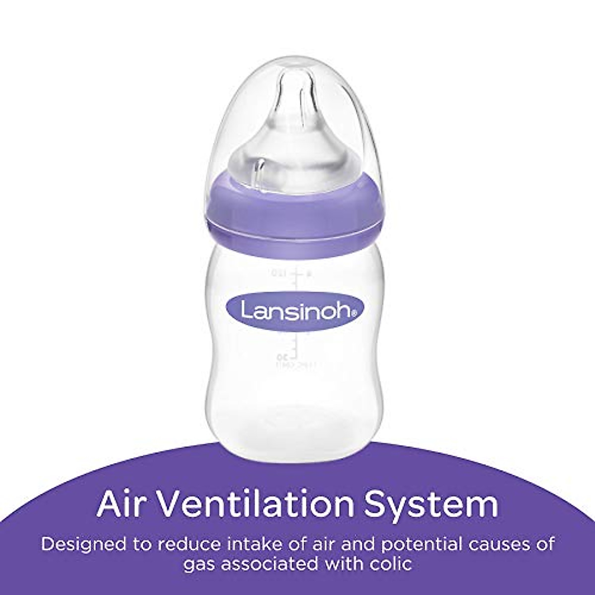 Lansinoh Momma Breastmilk Feeding Bottle with NaturalWave Slow Flow Nipple, 5 Ounces