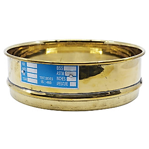 EISCO Test Sieve, 8 Inch - Full Height ASTM No. 60 (250µm) Brass Frame with Stainless Steel Wire Mesh- Eisco Labs