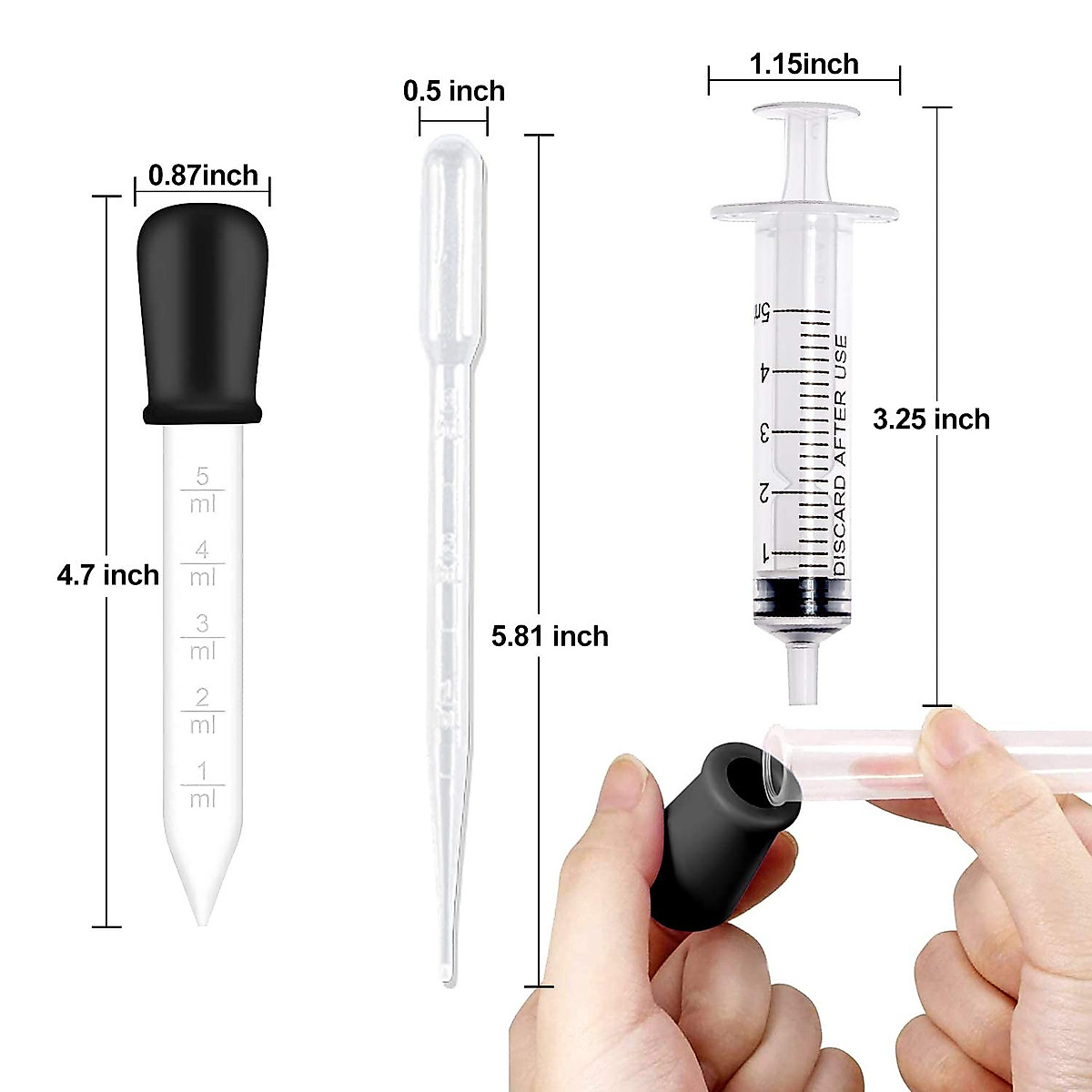 18Pcs Liquid Dropper, Silicone Candy Dropper 5Ml Droppers for Candy Molds, Clear Silicone Eye Dropper Pipettes for Kids, Gelatin Maker & Halloween Christmas Crafts Projects