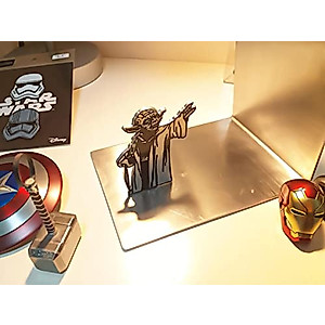 Master Yoda Force Metal Bookend, Double-Sided Printing Yoda Pattern, Creative Gift for Star War Lovers