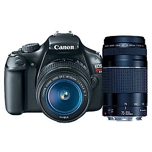 Canon EOS Rebel T3 12.2 MP CMOS Digital SLR with 18-55mm IS II Lens + Canon EF 75-300mm f/4-5.6 III Telephoto Zoom Lens