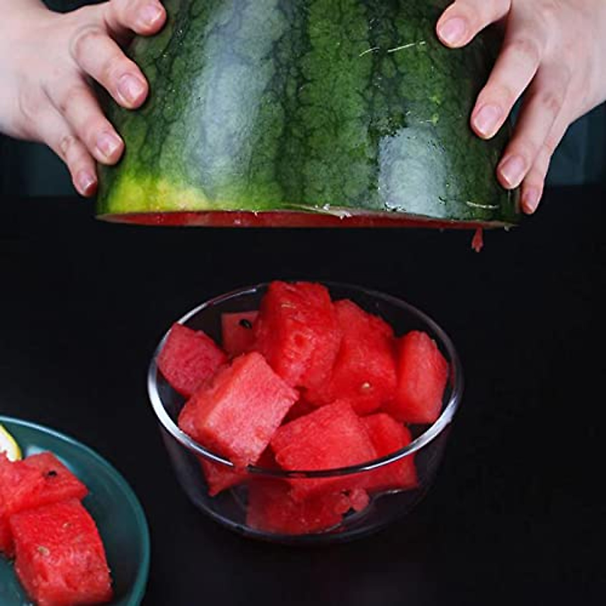 2-in-1 Watermelon Fork Slicer 3PCS,Watermelon Cutter, Watermelon Slicer Cutter,Watermelon Fork Slicer Cutter Dual Head Stainless Steel Fruit Fork Slicer Knife for Summer Party,Beach