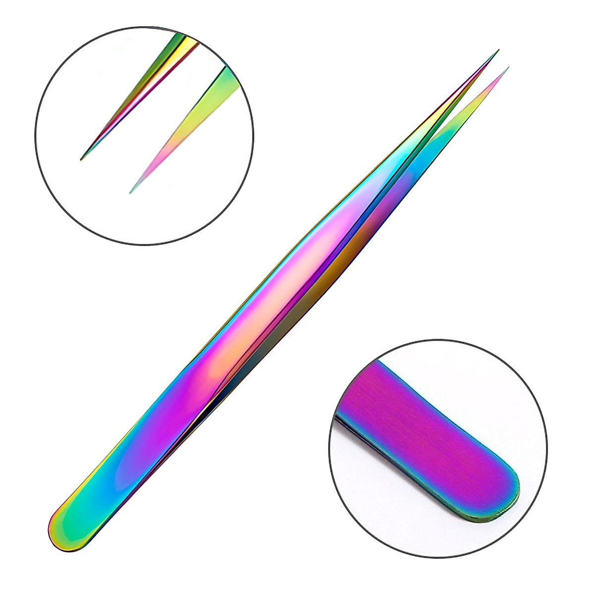 Lash Eyelash Extension Tweezers for Women -Precision Tweezers for Volume Classic Lashes,Japanese Steel Professional Volume False Lash Application Tools (Straight Tweezers-1Pcs)