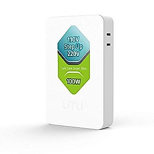 UMI 100W 110V to 220V Step Up Voltage Converter for Europe & Asia 220-240V Appliance Use in US, Step Up Transformer 110v to 220v, Can Not Work with 220v Appliance Over 100 watts
