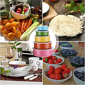 NGUMMS 5 Stainless Steel Container - Round Food-Grade Lunch Boxes Food Storage Set With Sealing Lids For Dry Food Fruits Vegetables Snacks