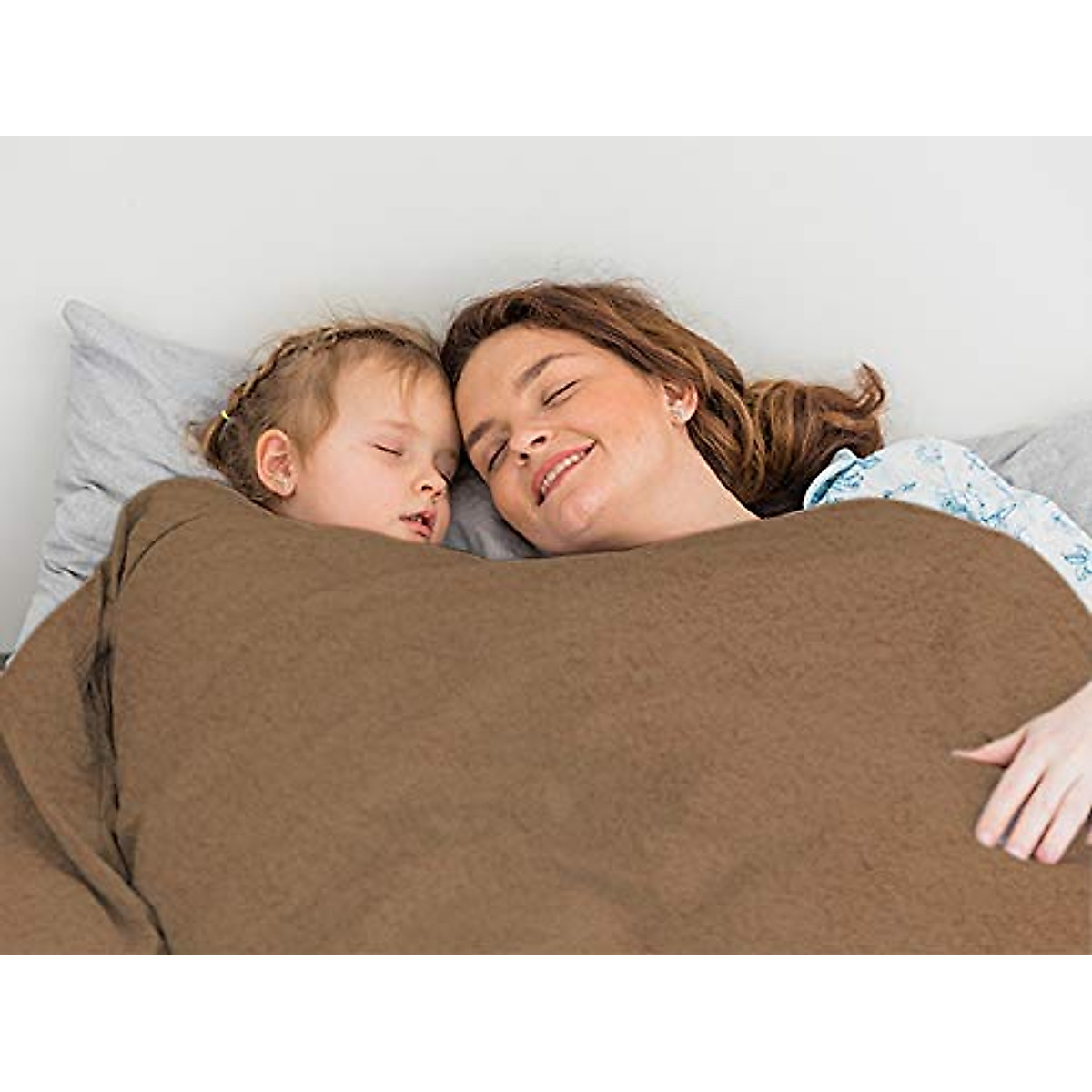 JMR Fleece Throw Blankets for Bed, Couch, or Sofa - Ultra-Soft and Warm Microfiber Plush Blanket for Home and Outdoor Use (Beige, 108X90)