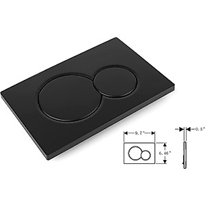 Dual Flush Actuator Plate Front Actuation Compatible with Geberit 115.770.46.6, Matte Black