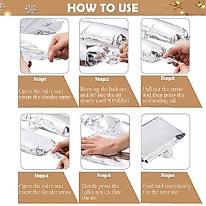 YOOGEE Letter Balloons - Custom Phrase A-Z 16 Inch Mylar Foil Alphabet Set 26-Pack for Wedding Birthday Party Decoration Banner Create Your Own Balloon (Silver)