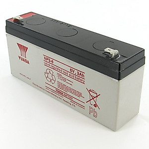 Yuasa NP3-6 6V/3Ah Sealed Lead Acid Battery with F1 Terminal