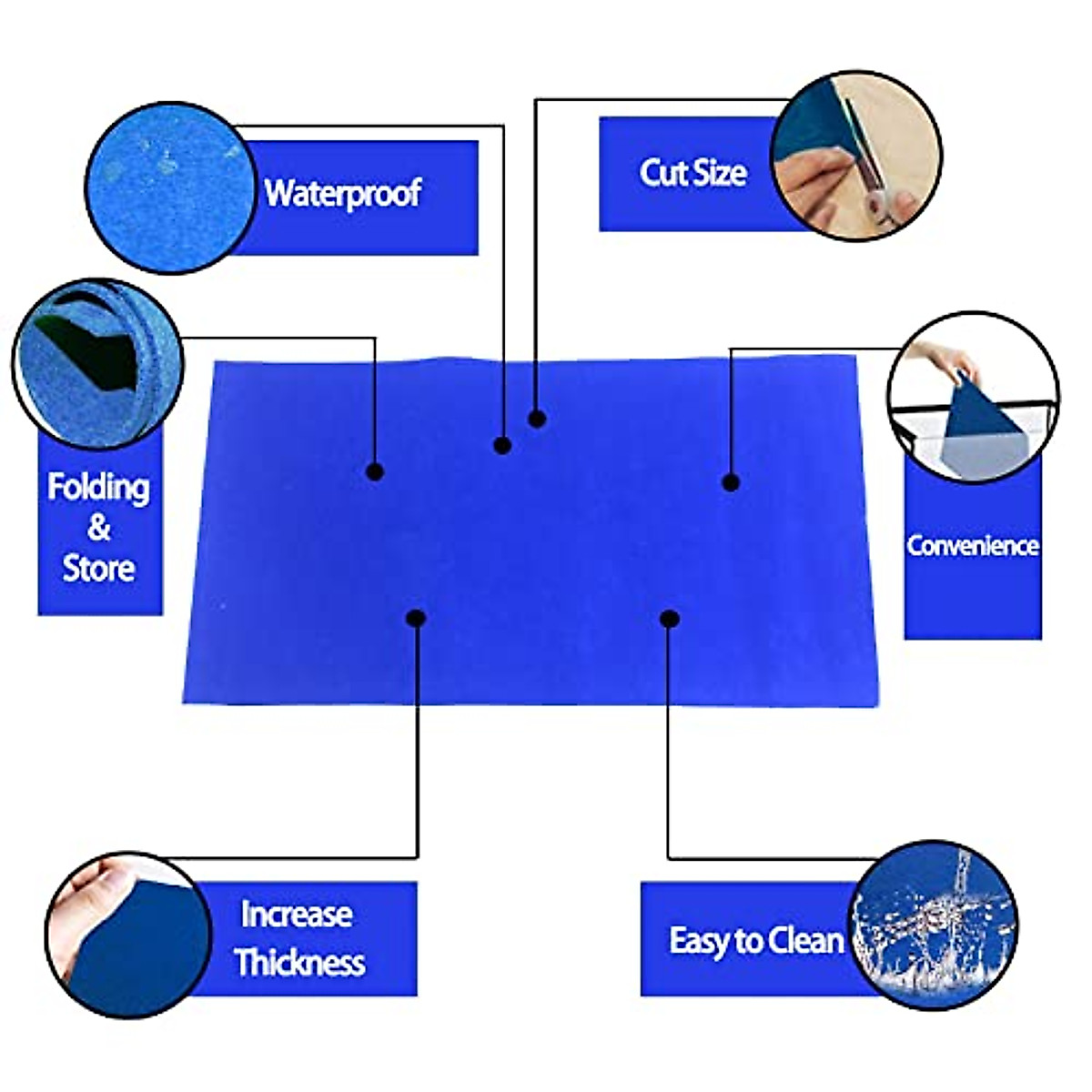 BNOSDM 19.7" x 11.8" Reptile Mat Carpet Leopard Gecko Terrarium Liner Bedding Substrate Cage for Lizard Bearded Dragon Snake Tortoise Chameleon 2PCS