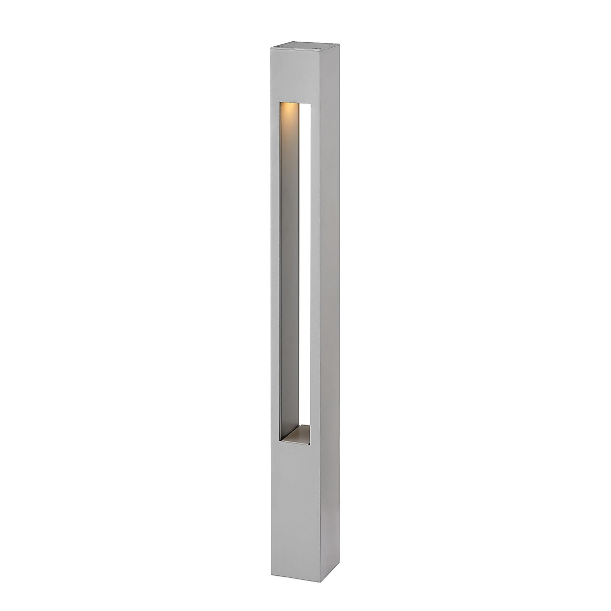 Hinkley Landscape Lighting Atlantis Bollard Landscape Path Light – Contemporary Landscape Lighting Illuminates Walkways for Increased Safety and Security, Square Mini, Titanium Finish