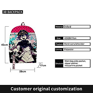 kokichi Ouma Merch Backpack Oxford backpack School Bag Teenager Bag Travel Backpack (4)