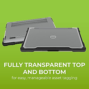 Gumdrop SlimTech Laptop Case Fits Dell Latitude 3330 13-inch (2-in-1) Designed for K-12 Students Teachers & Classrooms – Drop Tested Rugged Shockproof Bumpers for Reliable Device Protection – Black