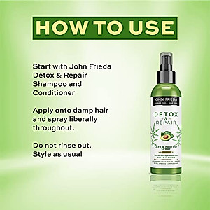 John Frieda Repair & Detox Care & Protect Spray with Avocado Oil and Green Tea, 200 ml