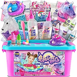 Fluffy Unicorn Slime Kit for Girls, FunKidz Cloud Slime Gift for Ages 6+ Kids Fun Slime Making Kit Awesome Craft Toy Birthday Present Ideas