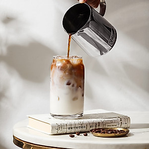 Hyperspace 16 OZ Can Tumbler Glasses, Can Beer Glasses, Drinking Glasses 12Pcs Set with Straws, Ideal for Beer, Iced Coffee/Tea, Juice, Cocktail, Whiskey - BPA Free