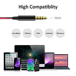 [Upgrade] inOpera A1 Wired Earbuds in-Ear Noise Isolating Heavy Deep Bass Earphones with Microphone and Volume Control for Workout Sports Jogging Gym (Red)