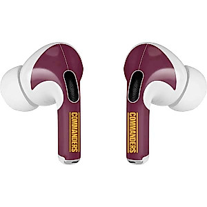 Skinit Decal Audio Skin Compatible with Apple AirPods Pro (2rd Gen, 2022) - Officially Licensed NFL Washington Commanders Distressed Design