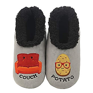Snoozies Mens Pairables - Mens Slippers - House Slippers for Men - Couch Potato - Medium