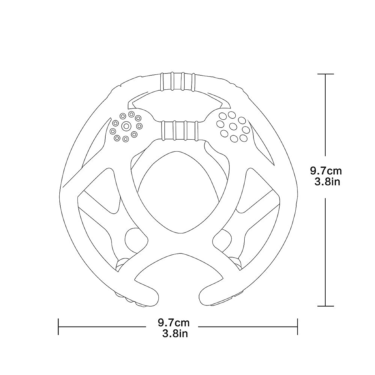 haakaa Baby Teether Silicone Teething Ball Soft Teething Toy for 3 Month+ Baby and Infant Made of Food Grade Silicone, Blush Color 1pc