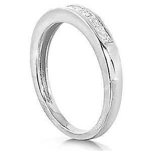 Kobelli Diamond Band 1/2 carat (ctw) in 14kt White Gold, Size 7.5, White Gold