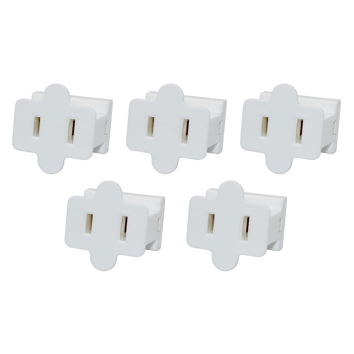 Creative Hobbies® White SPT-1 Female Slip On Plug, Zip Plug, Vampire Plug, Gilbert Plug, Slide Together Plug Add On Outlet | Pack of 5