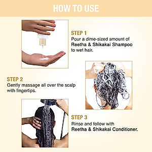 Nykaa Naturals Shampoo, Reetha and Shikakai, 6.76 oz - Hair Growth Shampoo - Revives Dull Hair and Strengthens Roots - Safe for Colored Hair