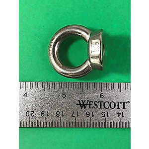 US STAINLESS 2 Pieces Stainless Steel 316 8mm Lifting Eye Nut M8 Heavy Duty Marine Grade Pitch of 1.25