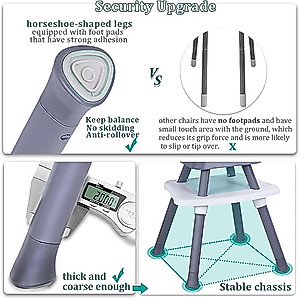 Accombe High Chair 7 in 1 Baby High Chairs for Babies and Toddlers Booster Seat for Dining Table, Convertible Baby Eating Chair Adjustable Plastic Highchairs for Baby Boy Girl, Sit up Floor Chair