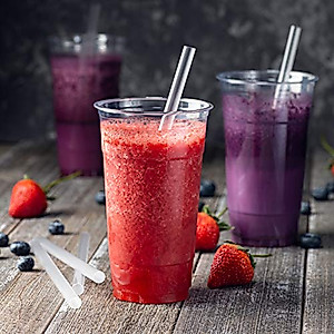 Clear Jumbo Smoothie Straws, Clear Disposable Wide-mouthed Large Milkshake Straws 9'' Inches High / Tall 100 pack