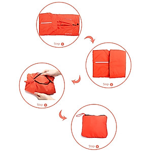 ROWAI Women's Packable Windbreaker Jacket Resistant Cycling Running Jacket Lightweight Windproof Water Orange S