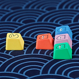 Mechkeeb OEM Profile Pac-Man Five Dye PAC PBT Key caps Custom Sublimation keycaps for MX Mechanical Gaming Keyboard (OEM Pac-Man 5 Keys)