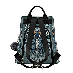 ALAZA Vintage Owl Backpack Purse for Women Travel Casual Daypack College Bookbag Work Business Ladies Shoulder Bag