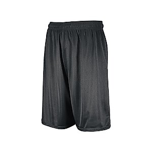 Russell Athletics Dri-Power Mesh Boys' Active Shorts - Comfortable, Breathable, and Stylish Sports Performance Activewear, Black, Medium