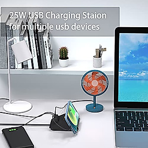 USB Charging Station, 4 USB Desktop Charging Station for Multiple Devices Compatible with Smart Phones, Speaker, Power Bank and More