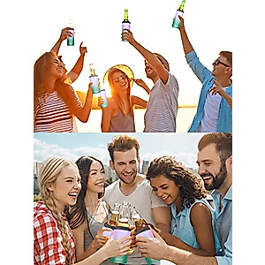 4 in 1 Insulated Slim Can Cooler with lid for 12 Oz Tall Skinny Can, Regular Can, Beer Bottle - Stainless Steel Double Walled Can Insulator Beer Coozy for Cans Koozie Coozies (Mermaid Dreams)