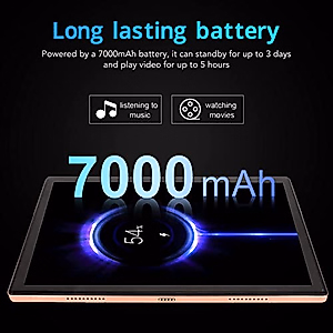 Naroote HD Tablet, 10.1 Inch Gaming Tablet 7000mAh for Office (US Plug)