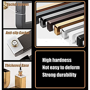 Stainless Steel Barn Sliding Door Handle, Double Side Mounted Push Pull Door Handle for Interior Exterior Doors, 12/16/20/24/28/32/36/40/48/56/60inch Long (Color : Brown, Size : 42.5cm/16.7in) (Whit