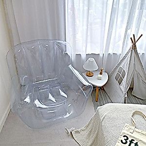 Clear Inflatable Chair for Game Room/Party/Livingroom/Bedroom/Swimming Pool,Transparent Couch Sofa for Lawn