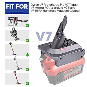 V7 Adapter for Craftsman 20V Battery Work for Dyson V7 Compatible with SV11 V7 Motorhead V7 Animal V7 Trigger V7 HEPA V7 Car+Boat V7 Absolute Handheld Vacuum Cleaners
