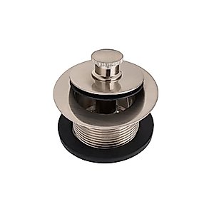 VATTNO Bath tub Drain Kit 1-7/8" 1-1/2-11.5NPSM Brushed Nickel tub Drain Strainer,All Brass