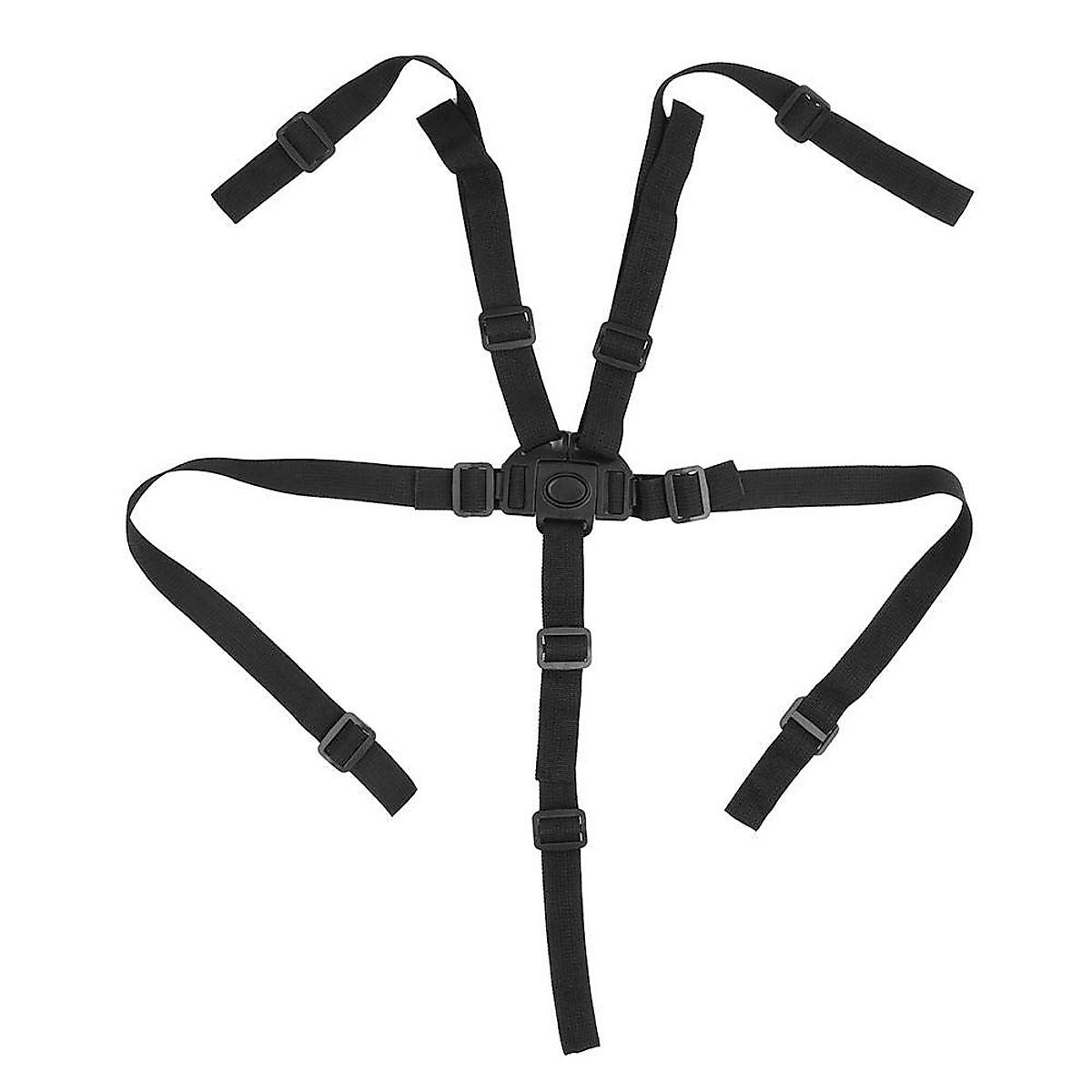 Universal Baby 5 Point Harness Belt High Chair Safety Belts Harness Stroller Children Pushchair Rotating Protection Adjustable Shoulder Strap Belts Straps for Pram Accessories(Buckle Type)