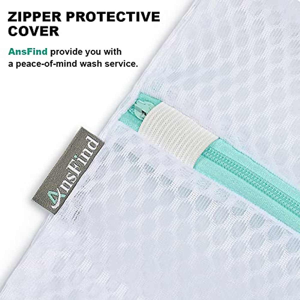 AnsFind Mesh Laundry Bags for Delicates 4Pack Small Durable Honeycomb Mesh Wash Bags Garment Bags for Laundry Washer and Dryer (1 M 16×20 Inch，2 S 12×16 Inch, 1 XS 10×12Inch)