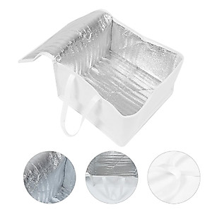 Hemoton Insulated Shopping Tote Insulated Food Bag Food Storage Bag Hot and Cold Thermal Insulated Food Carrier Large Capacity Warming Bag for Travel Picnic Hiking Outdoor Cake Packing Bag