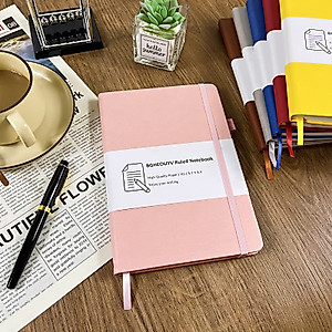BGHEOUYV Notebook Journal, College Ruled Notebook Lined A5 160 Pages,Hard Cover Journals for Writing, Notebooks for Work Office School Women Men,5.7 inches x 8.4 inches(Pink)